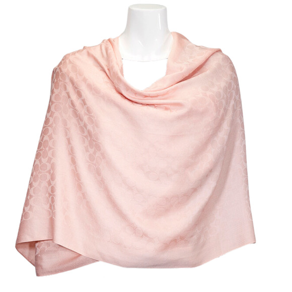 Coach | Accessories | Coach Signature Logo Wrap Scarf Shawl Blush Pink ...